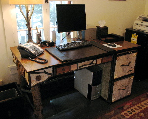custom rustic furniture, adirondack, rustic desk
