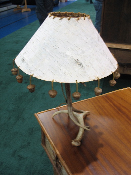 Birch Bark Lamp Shade Custom Rustic Furniture by Don McAulay